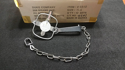 12 Duke #11 Long Spring Double Jaw trap 321 Trapping Mink Coon Muskrat ...