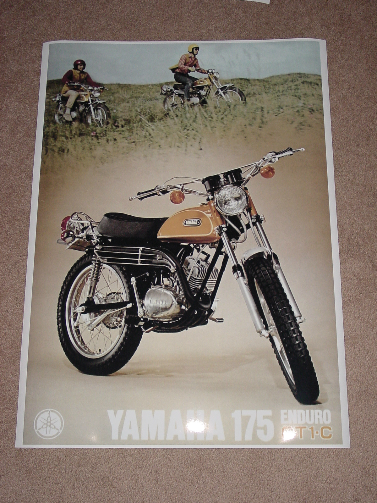 1971 YAMAHA CT1 CT1C VINTAGE MOTORCYCLE AD POSTER PRINT 36x25 9 MIL ...