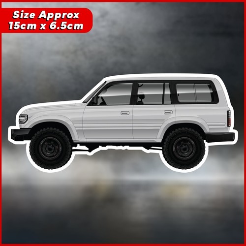 80 Series Landcruiser Artwork Vinyl Sticker For Laptop Car Ute 4x4 ...