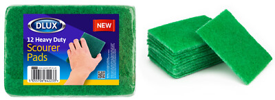 24 Heavy Duty Abrasive Scourer Pads Green Scrub Kitchen Pot Cleaner ...