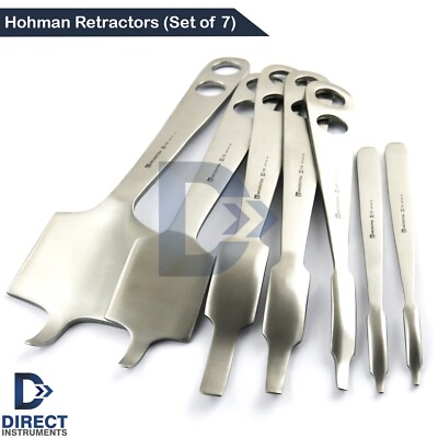 7-Pcs Set Hohman Retractors Bone Lever Orthopedic Surgical Instruments ...
