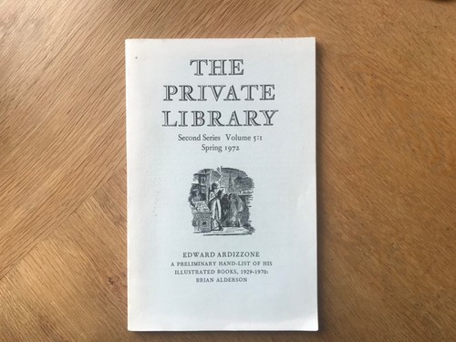 The Private Library 1972 Hand-List Of Illustrated Books By Edward ...