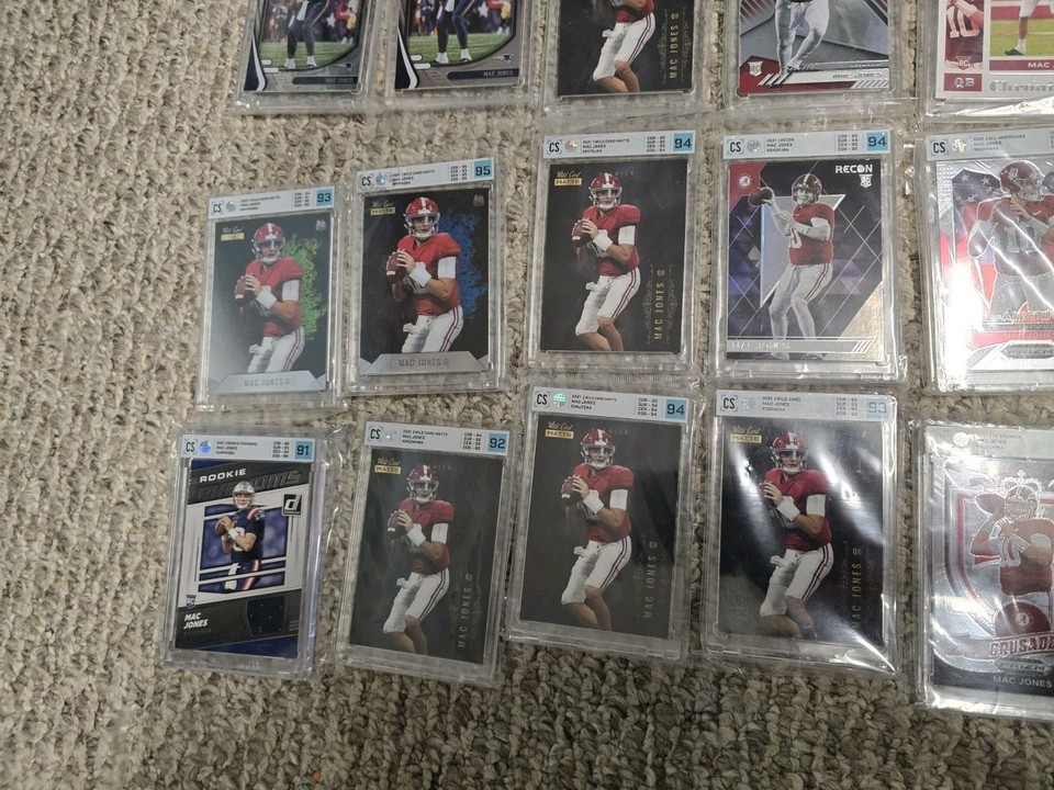 Huge Lot Of 40 CS Graded Mac Jones Cards Patriots Rookie RC Prizm Wild ...