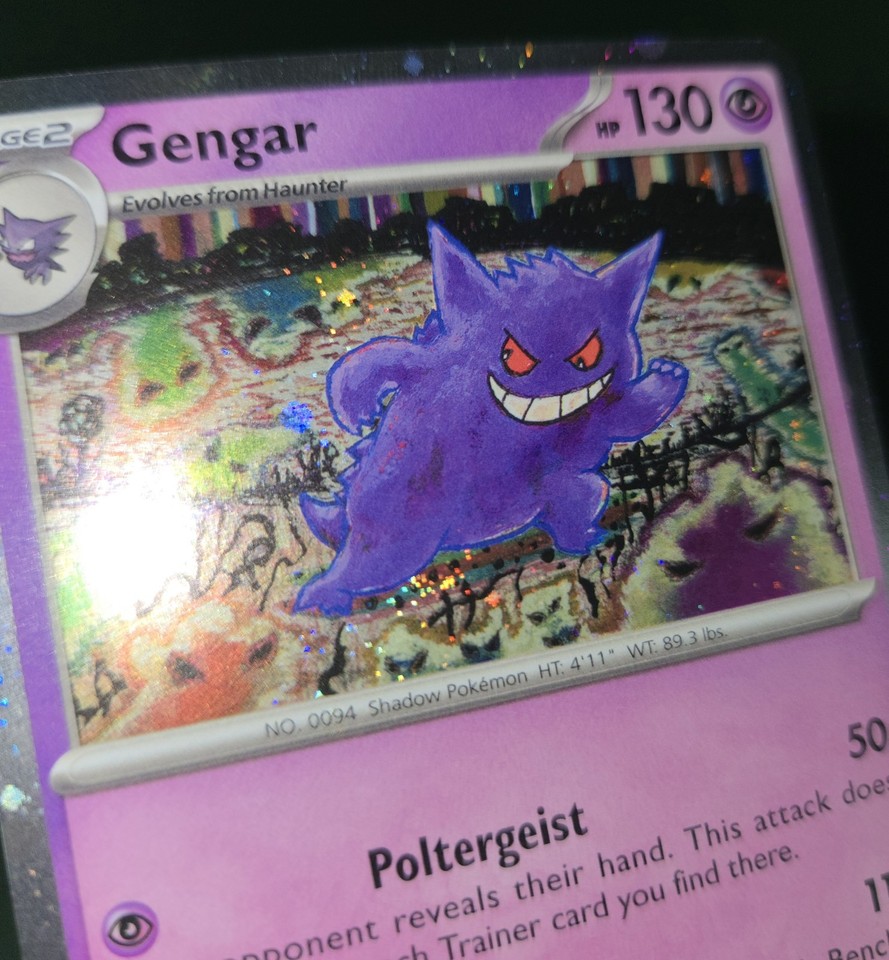 WHOLE FART SWIRL 🌀💫 NM Gengar 094/165 151 Club Cosmos Holo Promo ...