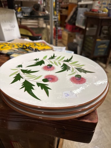 Stangl Pottery Thistle Pattern Set Of 3 Dinner Plates | eBay
