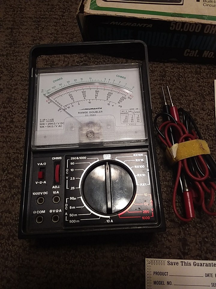 Micronta 22-204A Range Doubler Multitester Multi-meter 43 ranges W/ Box ...