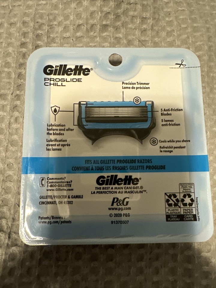 Gillette ProGlide Chill Razor Blade Refill 4 Cartridges - Brand New ...