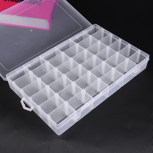 Adjustable Plastic Portable 36-Grid Jewelry Case Jewelry Organizer ...