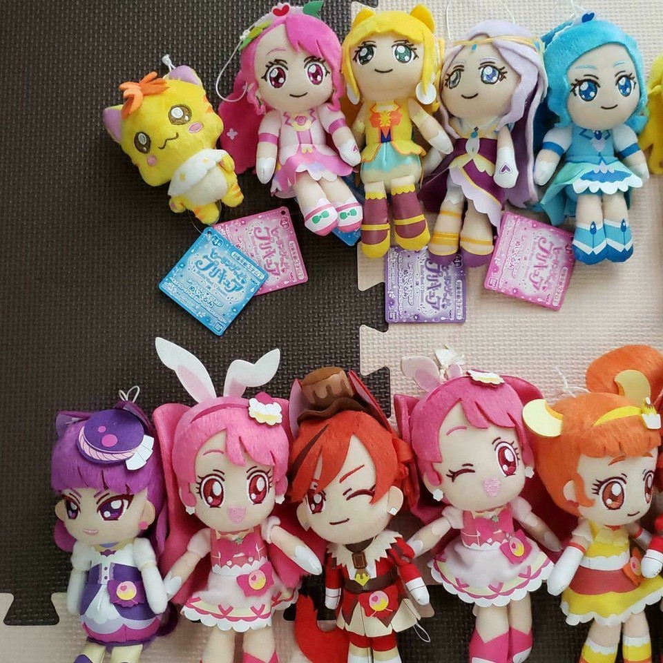 Glitter Force Pretty Cure PreCure Plush Toy Set Character Goods ...