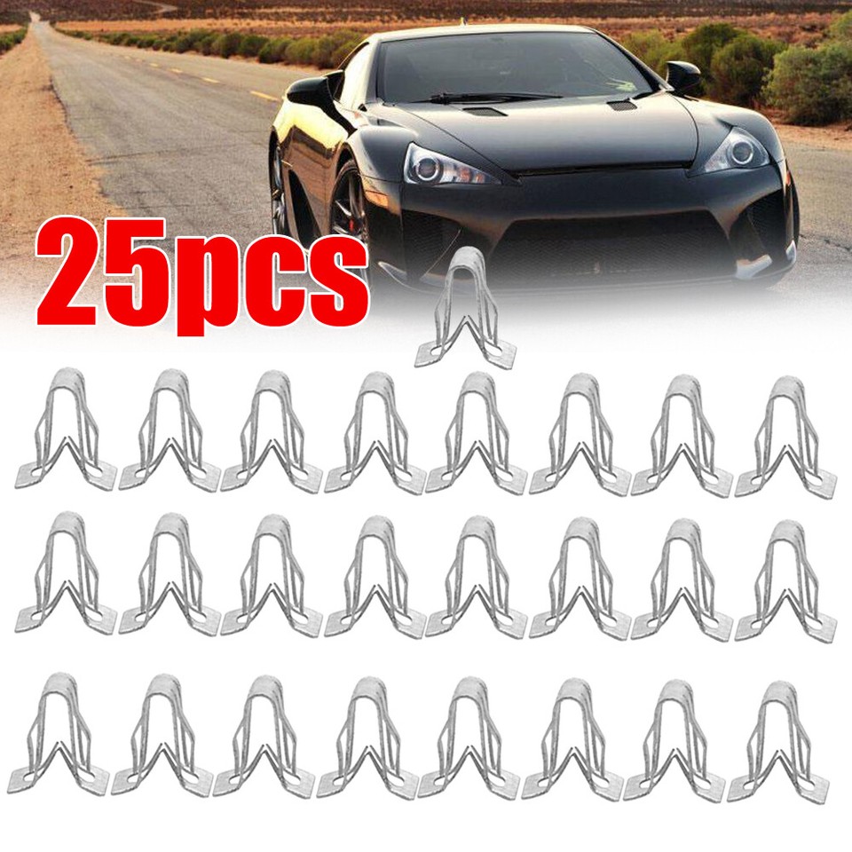 25pcs Car Retainer Fastener Clips 1/2" X 5/8" For Car Moulding Trim ...