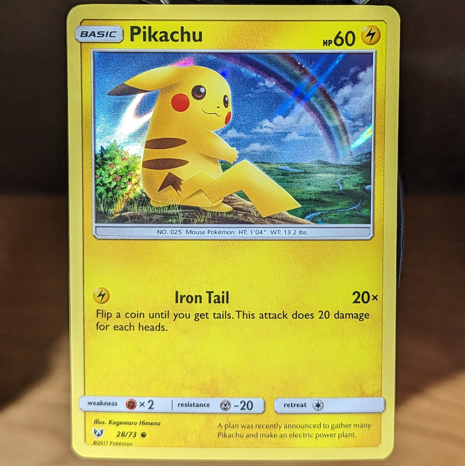 Pikachu 28/73 LP/NM Promo Water Web Holo Shining Legends SM Pokemon ...