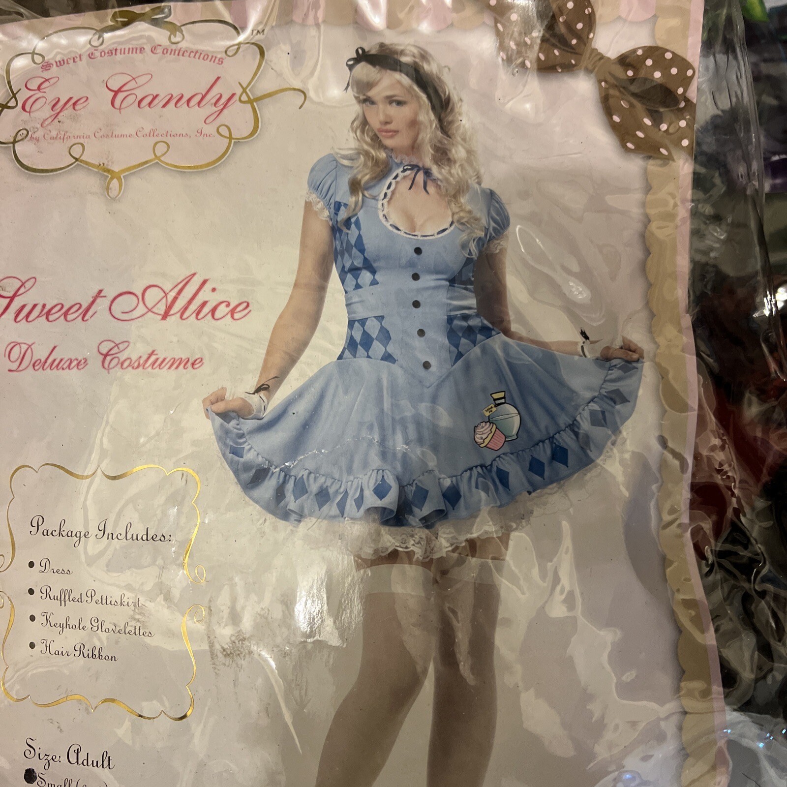 Adult Sweet Alice Costume Wonderland Sz. Small Eye Ca… - Gem