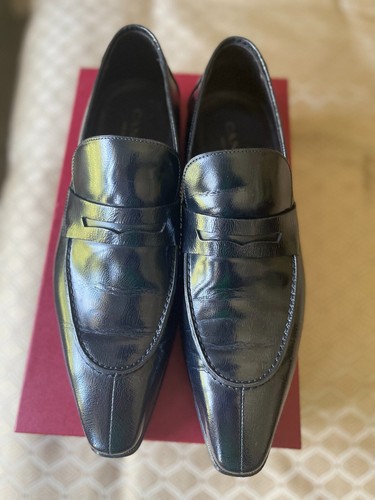 CANALI Black Leather Penny Loafer shoes Italy (Men) E… - Gem