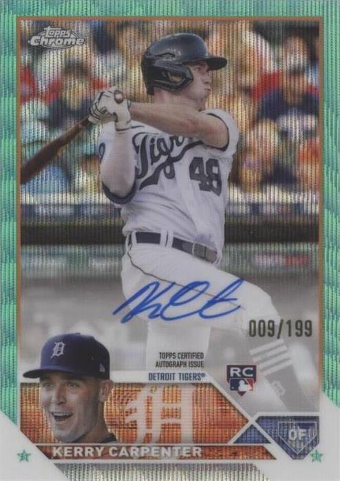 2023 Topps Chrome - Rookie Autographs Kerry Carpenter #RA-KCA Aqua Wave ...