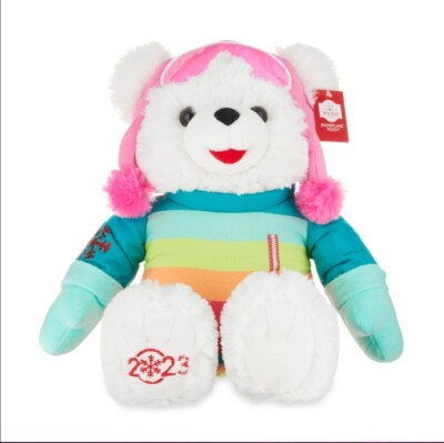 Holiday Time White Snowflake Teddy Ski Girl Plush Toy, 15" | eBay