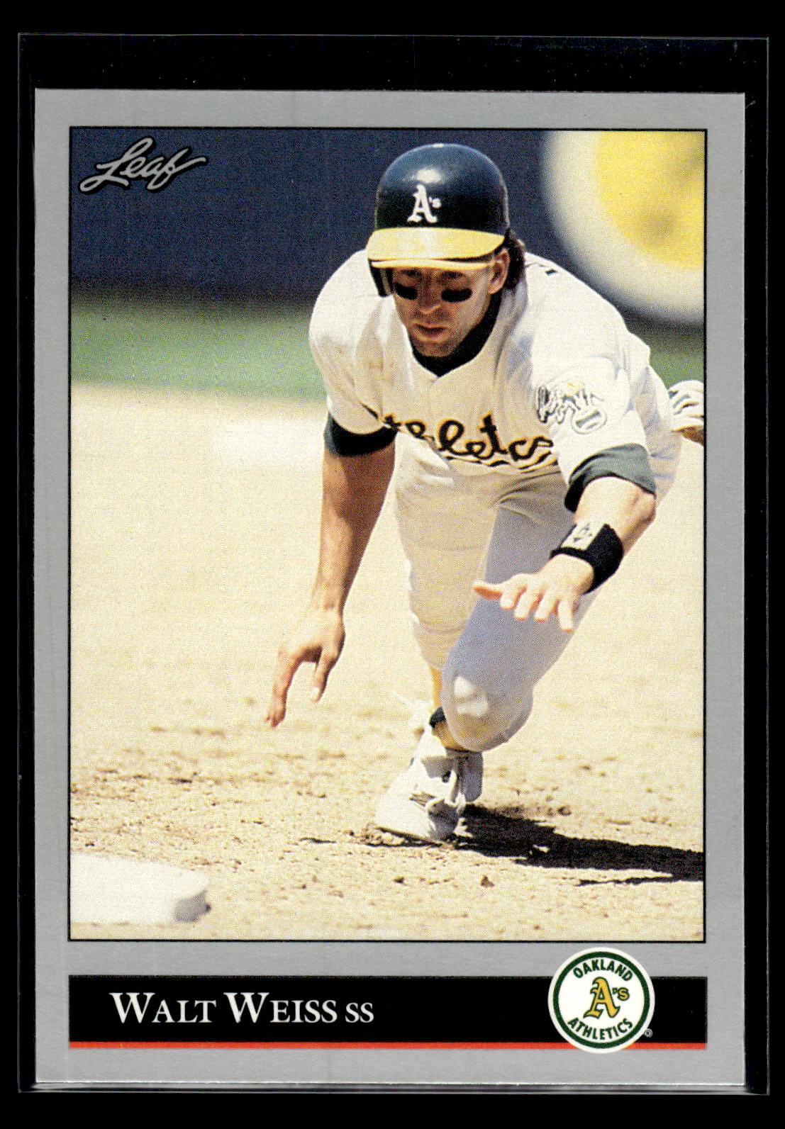 1992 Leaf #380 Walt Weiss Oakland Athletics Pack Fresh Mint+ | eBay