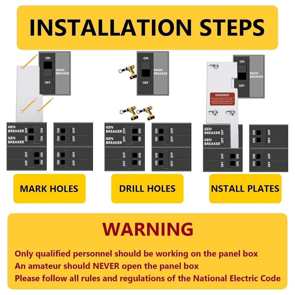 Generator Interlock Kit for GE 150/200A Vertical Panels 2 1/2″ to 3 1/2 ...