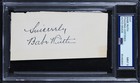 Yankees Babe Ruth "Sincerely" Signed 2.35x5 Cut Signature Auto 9! PSA ...