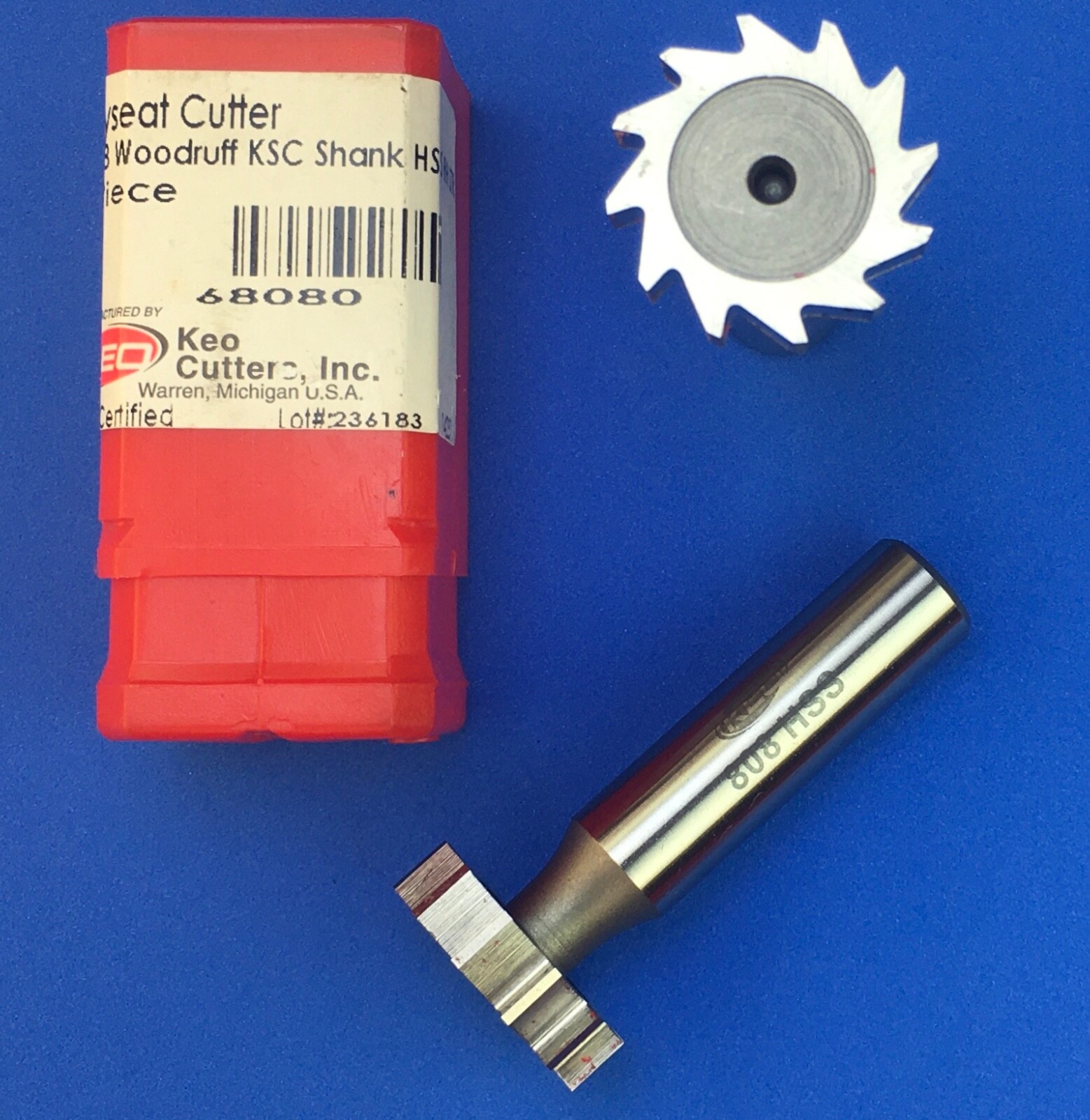 KEO #808 Woodruff Keyseat Cutter 68080; 1/2” Shank HSS RH Straight 🎯 ...