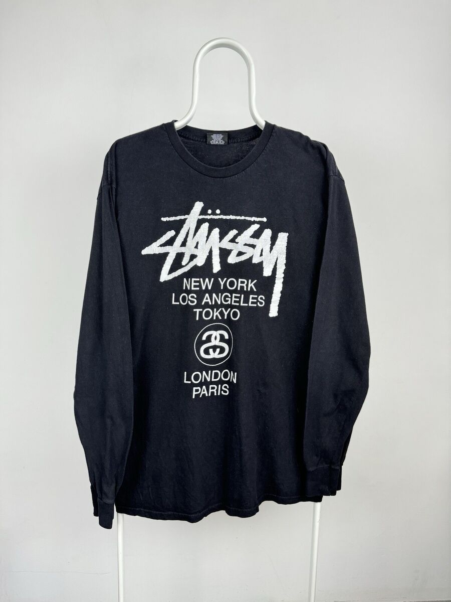Stussy World Tour Long Sleeve Big Logo Japan Style Size L | eBay Stussy World Tour Long Sleeve Big Logo Japan Style Size L | eBay