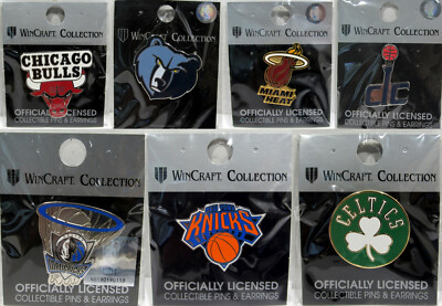 NBA Team Logo Lapel Pin CELTICS BULLS MAVERICKS HEAT KNICKS WIZARD ...
