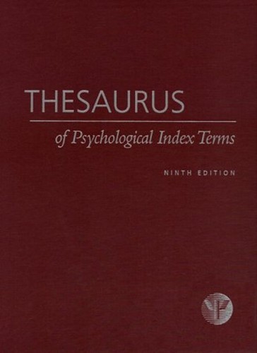 Thesaurus of Psychological Index Terms Hardcover 9781557987754 | eBay