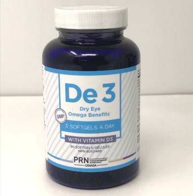 PRN De3 Omega 3 Fish Oil Support For Dry Eyes, 90 ct (30 Servings ...