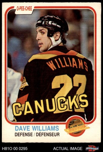 1981 O-Pee-Chee #345 Tiger Williams Canucks 6 - EX/MT | eBay