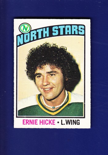 Ernie Hicke 1976-77 O-PEE-CHEE OPC NHL Hockey #87 (EX) Minnesota North ...