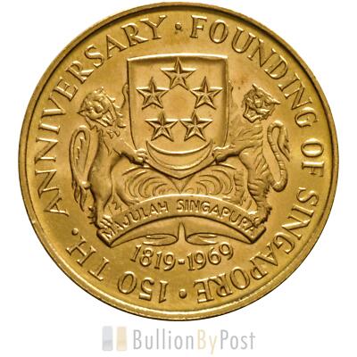 1969 Singapore 150th Anniversary $150 Gold coin | eBay