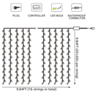 Hanging LED String Lights Outdoor Light Decor Patio Bulbs Fairy Party ...