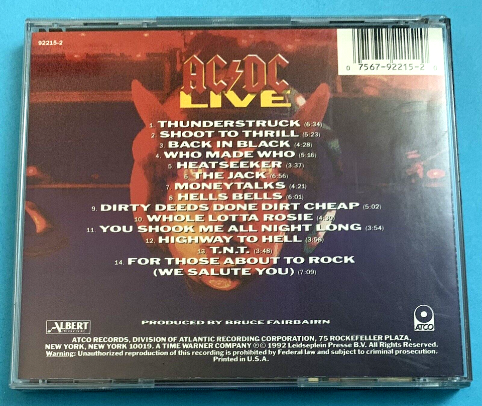 AC/DC-LIVE CD 1992 75679221520| eBay