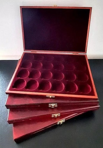 Presentation Wooden Box Case Storage Display Tray Britannia 1oz Coins ...
