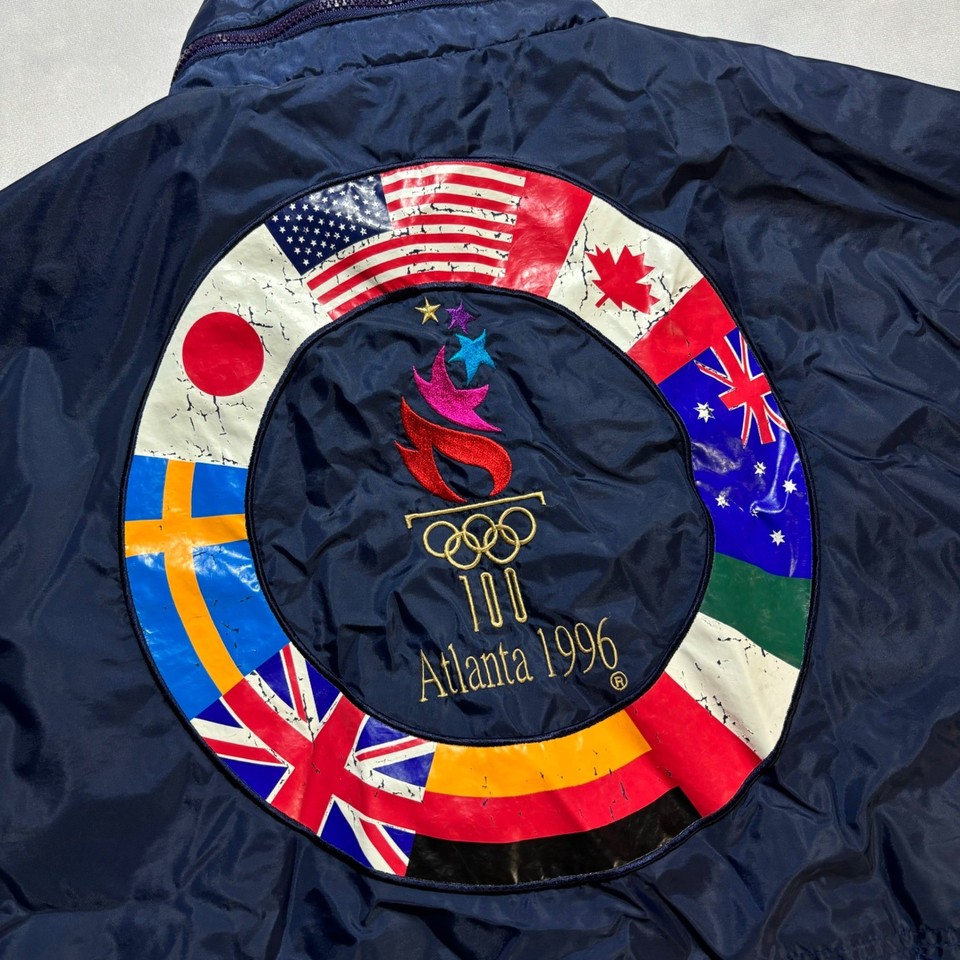 Vintage Atlanta 1996 Olympic Games Windbreaker Jacket Men XL Speedo ...