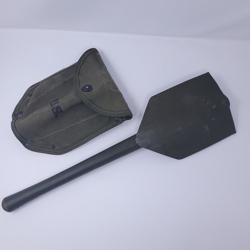 US Army Entrenching Tool E-Tool Shovel Canvas Cover 1945 AMES Vtg WW2 ...