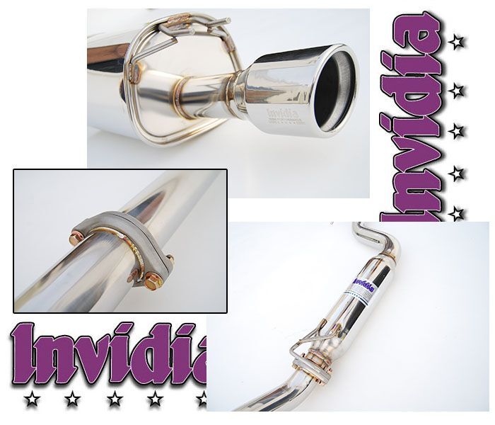 INVIDIA Q300 Rolled Stainless Tip Catback Exhaust for Civic *Si Coupe ...