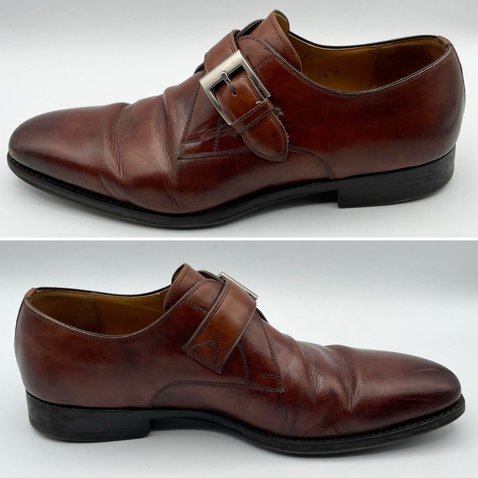Magnanni Marco Leather Monk Strap Shoes Tobacco Cognac Brown Mansfeld ...