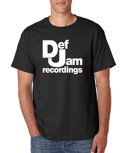 DEF JAM Recordings Logo T-Shirt Hip Hop Rap Classic Music Label Record ...