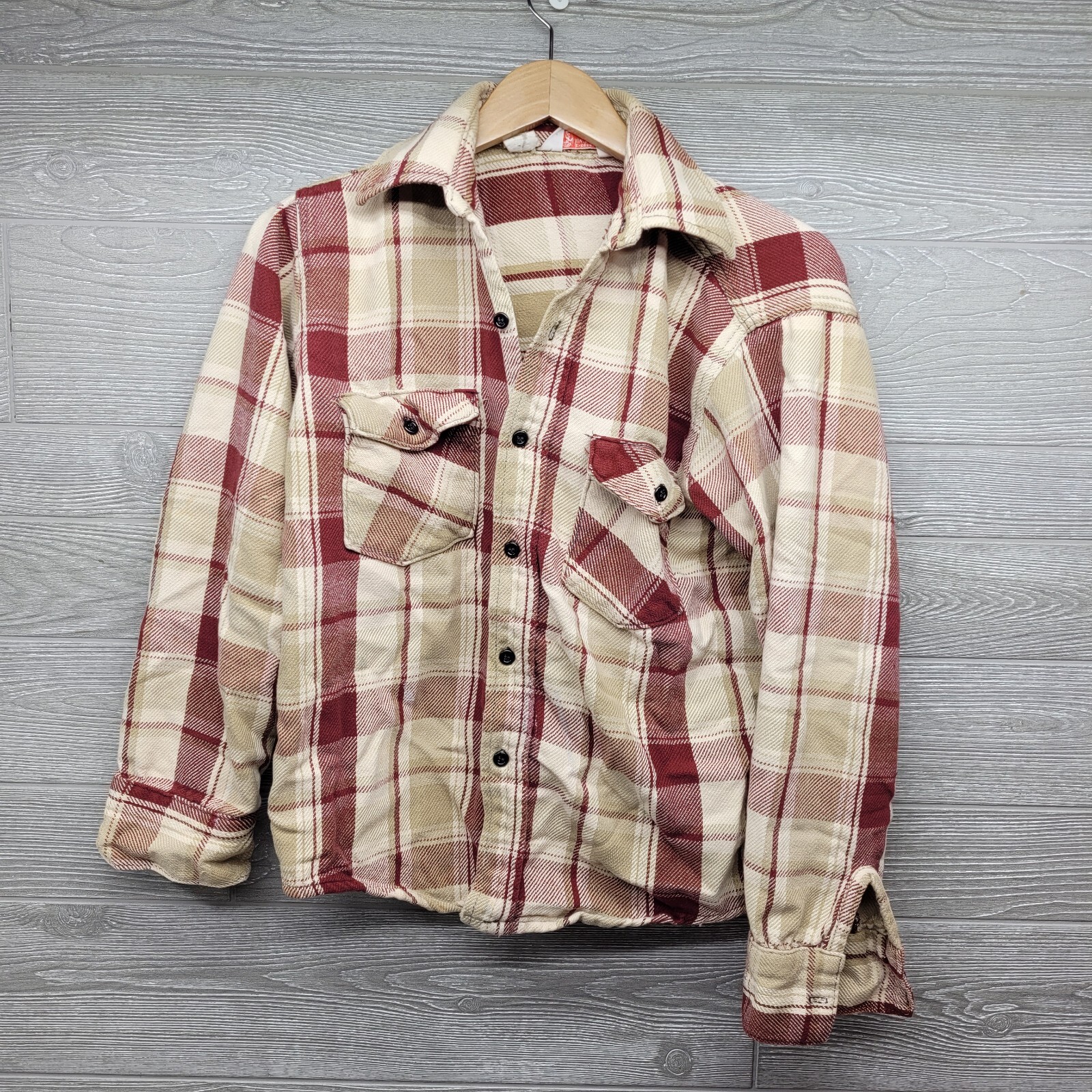 Vintage Jim Catfish Hunter Plaid Flannel Long Sleeve … - Gem