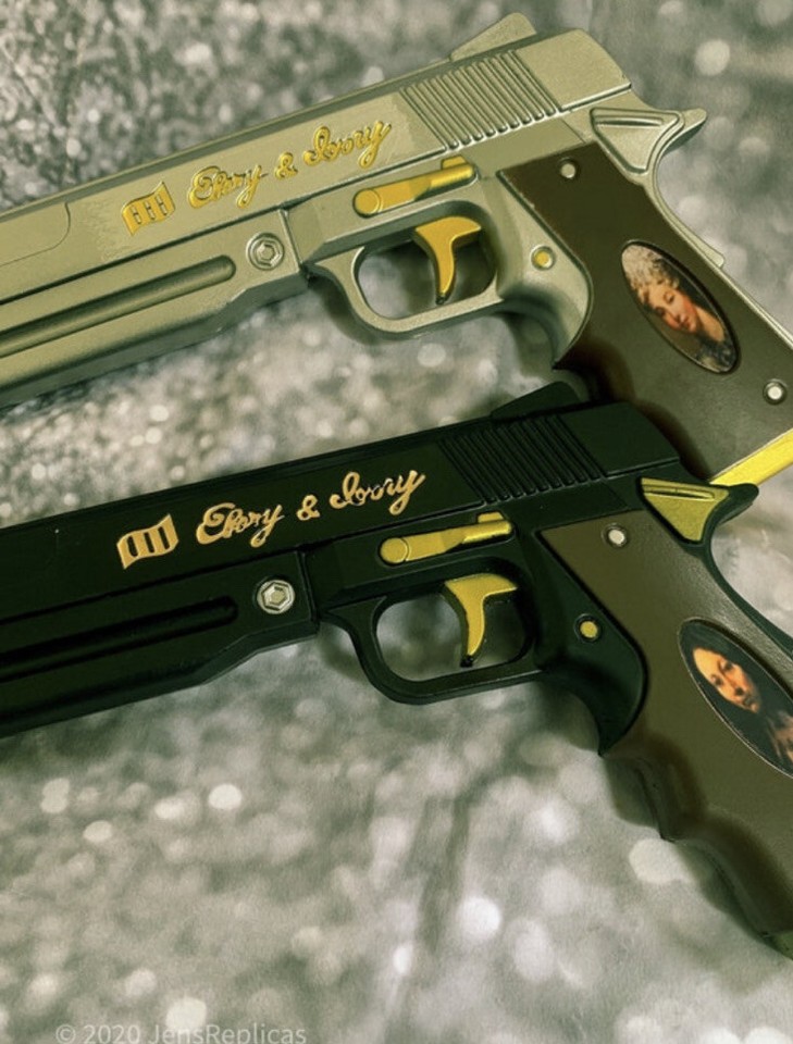 DMC Pair Ebony & Ivory Pistol Hand Cannon Cosplay Costume Prop Replica ...