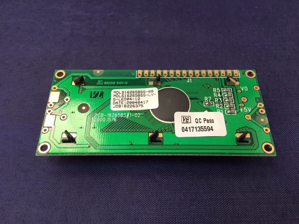 Varitronix MDLS16265BSS-08/MDLS16265BSS-LV-G-LED04 16x2 Character LCD ...