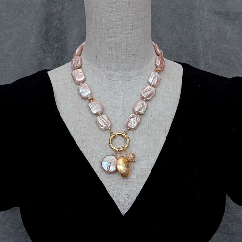 Purple Pearl Rectangle Shape Collar Necklace Pendant Charm Necklaces | eBay