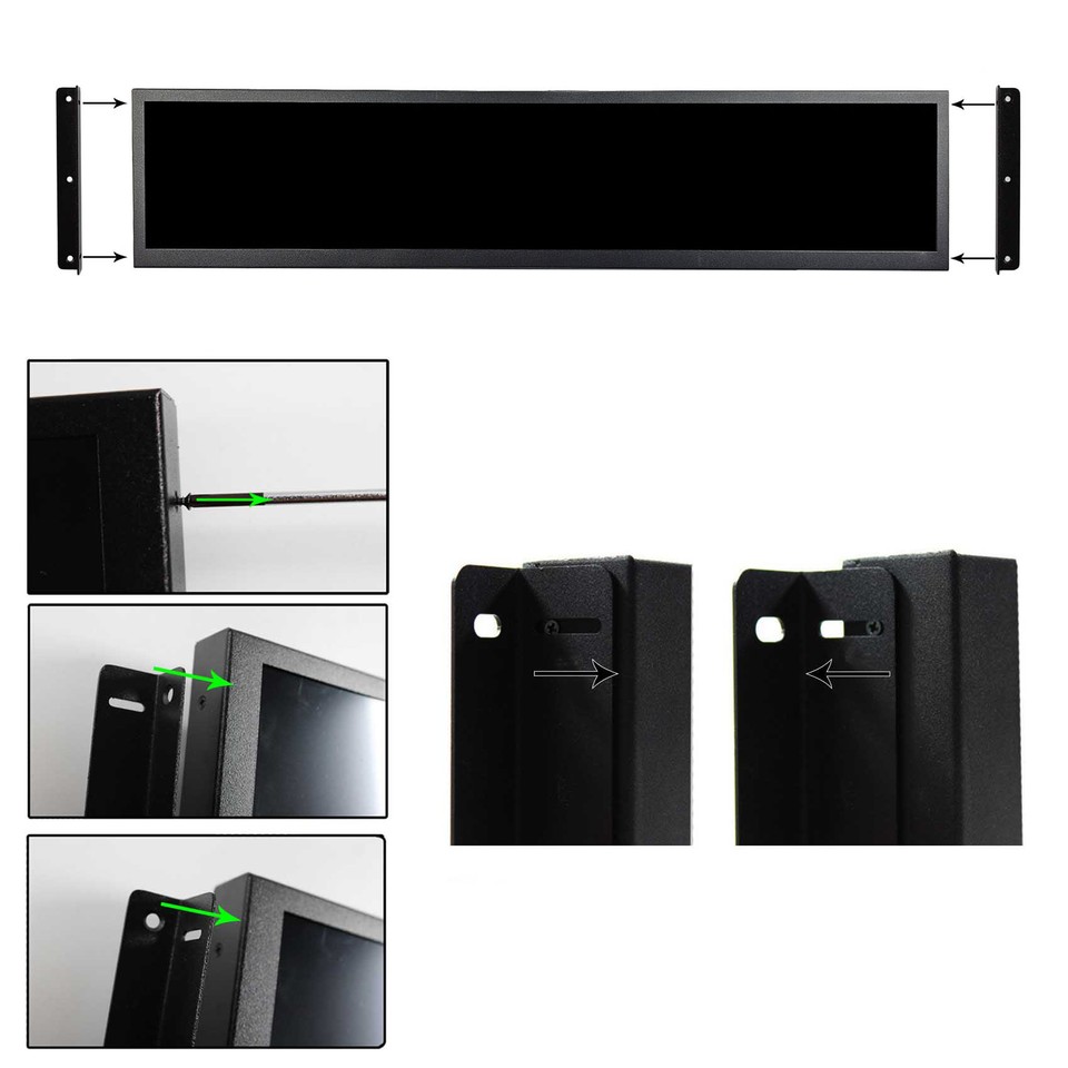 24inch 1920x360 LCD Monitor With HD USB Port Iamge Rotate and USB Play ...