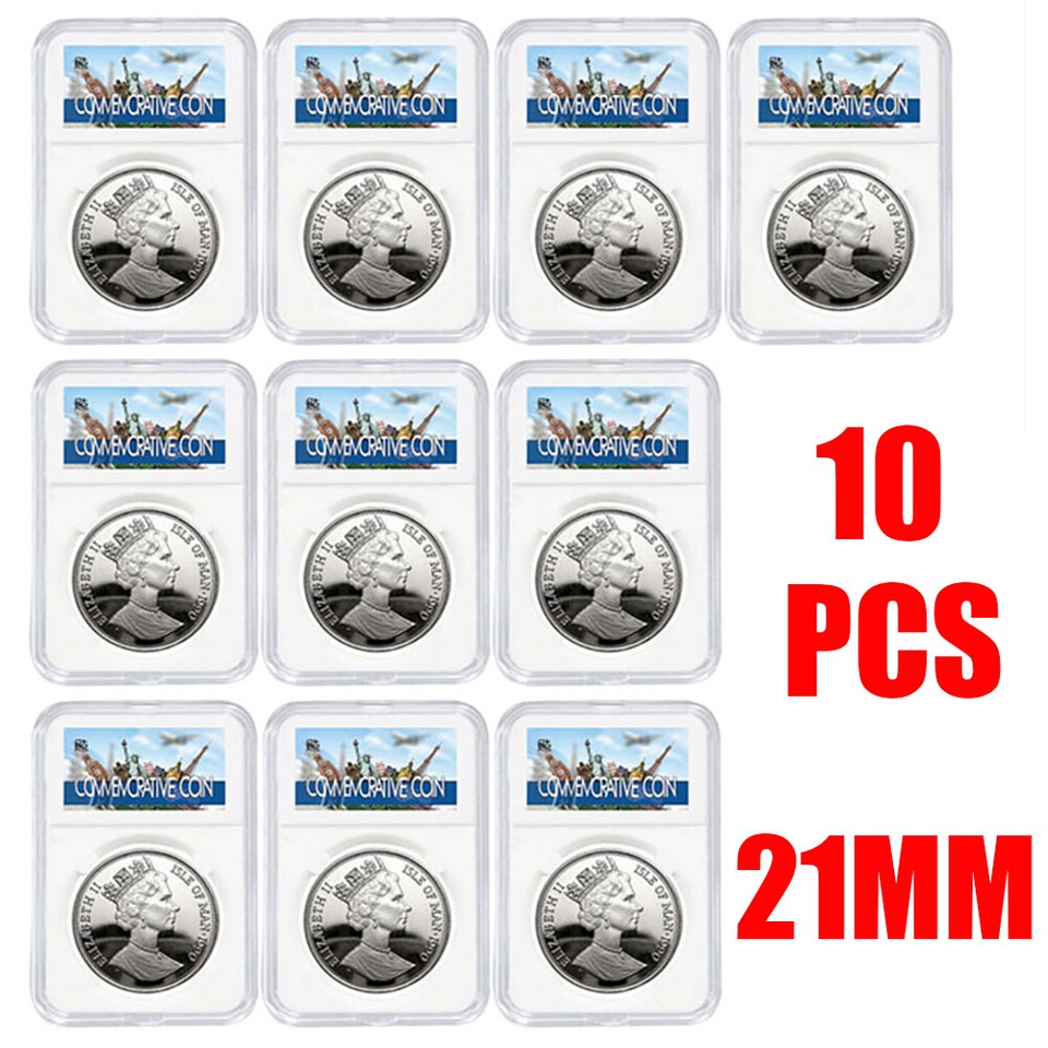 10PCS Coin Slab Display Holder Storage 21MM For NGC PCGS Grade ...