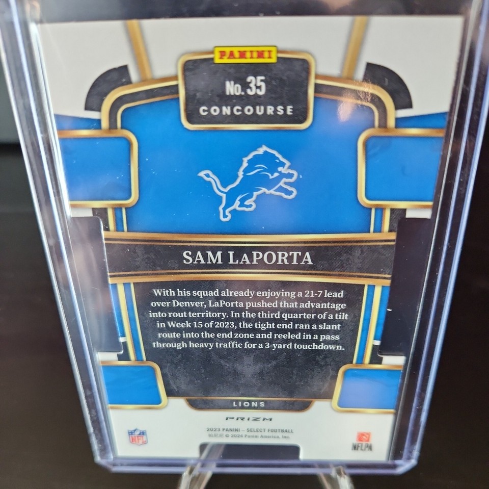 Sam LaPorta Black and Green Die Cut Prizm RC 2023 Select NFL #35 | eBay