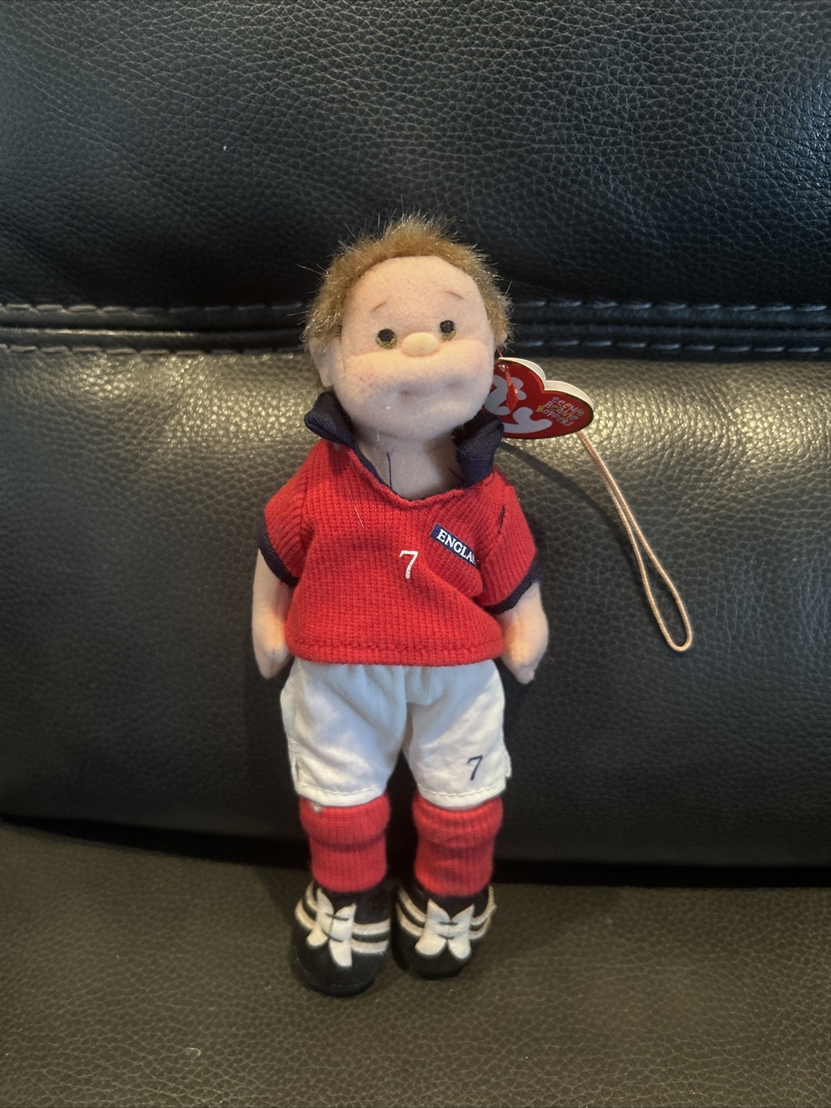 Footie 8in Ty Teenie Beanie Bopper Flexible Boy Soccer Doll Ornament ...