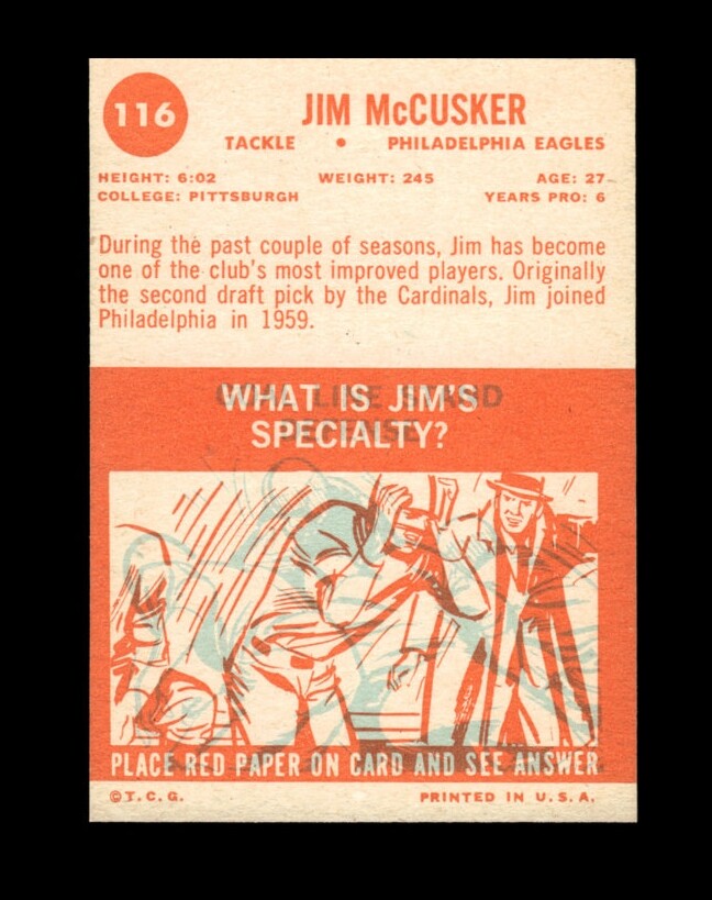 1963 Topps Set-Break #116 Jim Mccusker NR-MINT *GMCARDS* | eBay