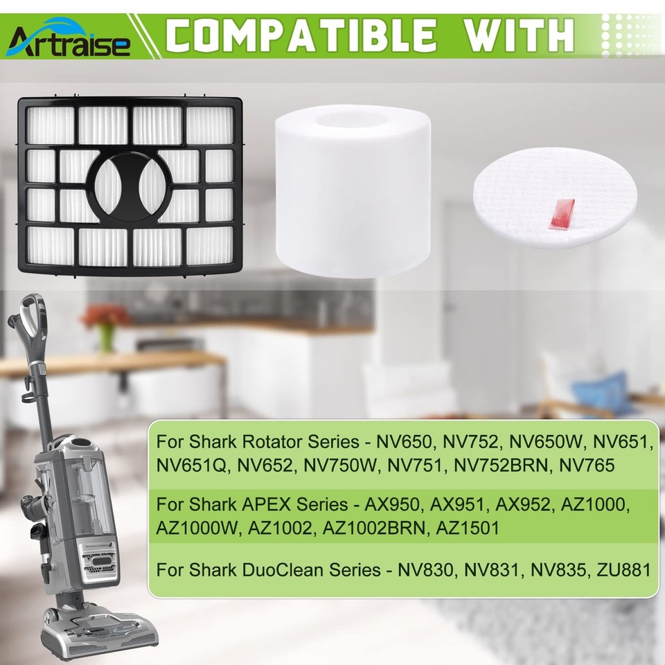 for Shark Rotator Vacuum Filter Replacement, Powered Lift Away AZ1002 ...