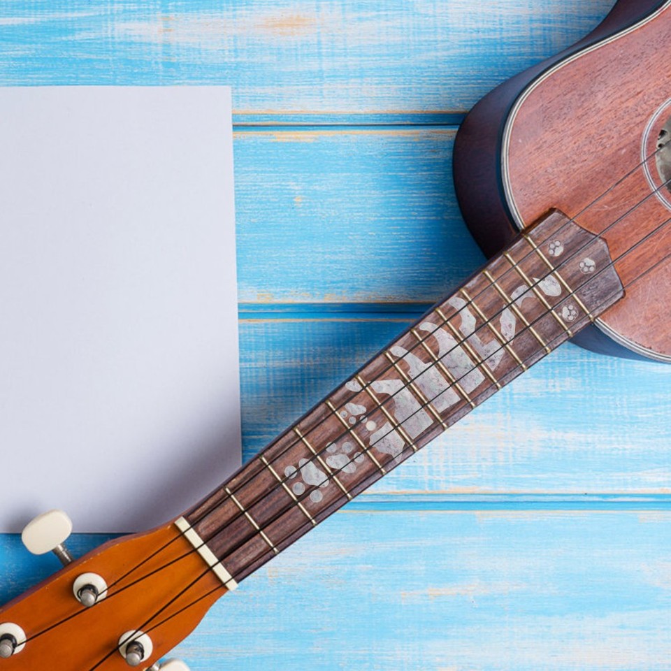 1 Set Guitar Sticker Musical Instrument Decal Creative Ukulele ...