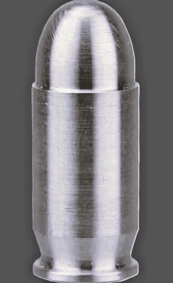 SILVER BULLET ACP 45 CALIBER 1 TROY OZ. FINE SILVER BULLION 999 BULLET ...